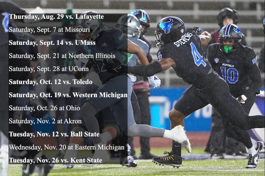 UB football finalizes 2024 schedule with MAC dates – News 4 Buffalo