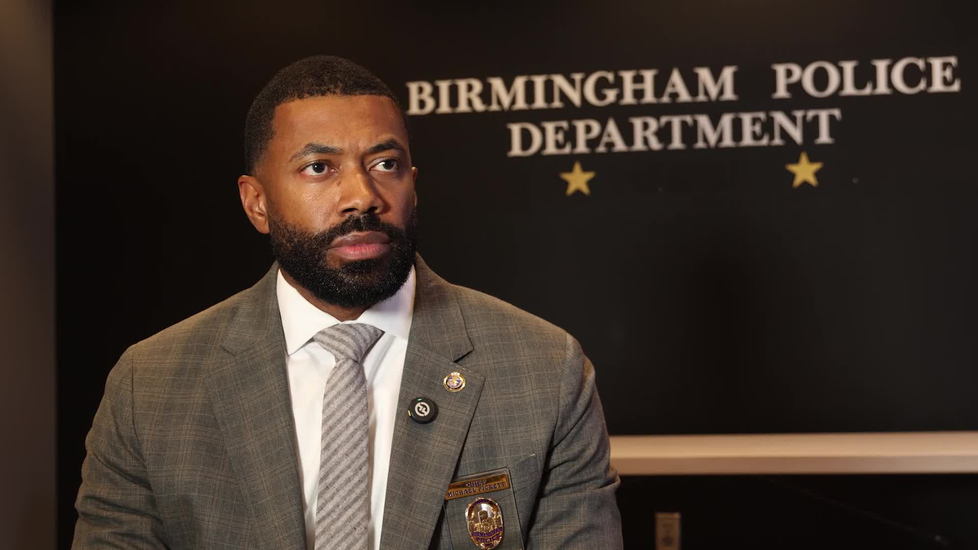 Birmingham Police Chief Michael Pickett discusses the city’s latest ...