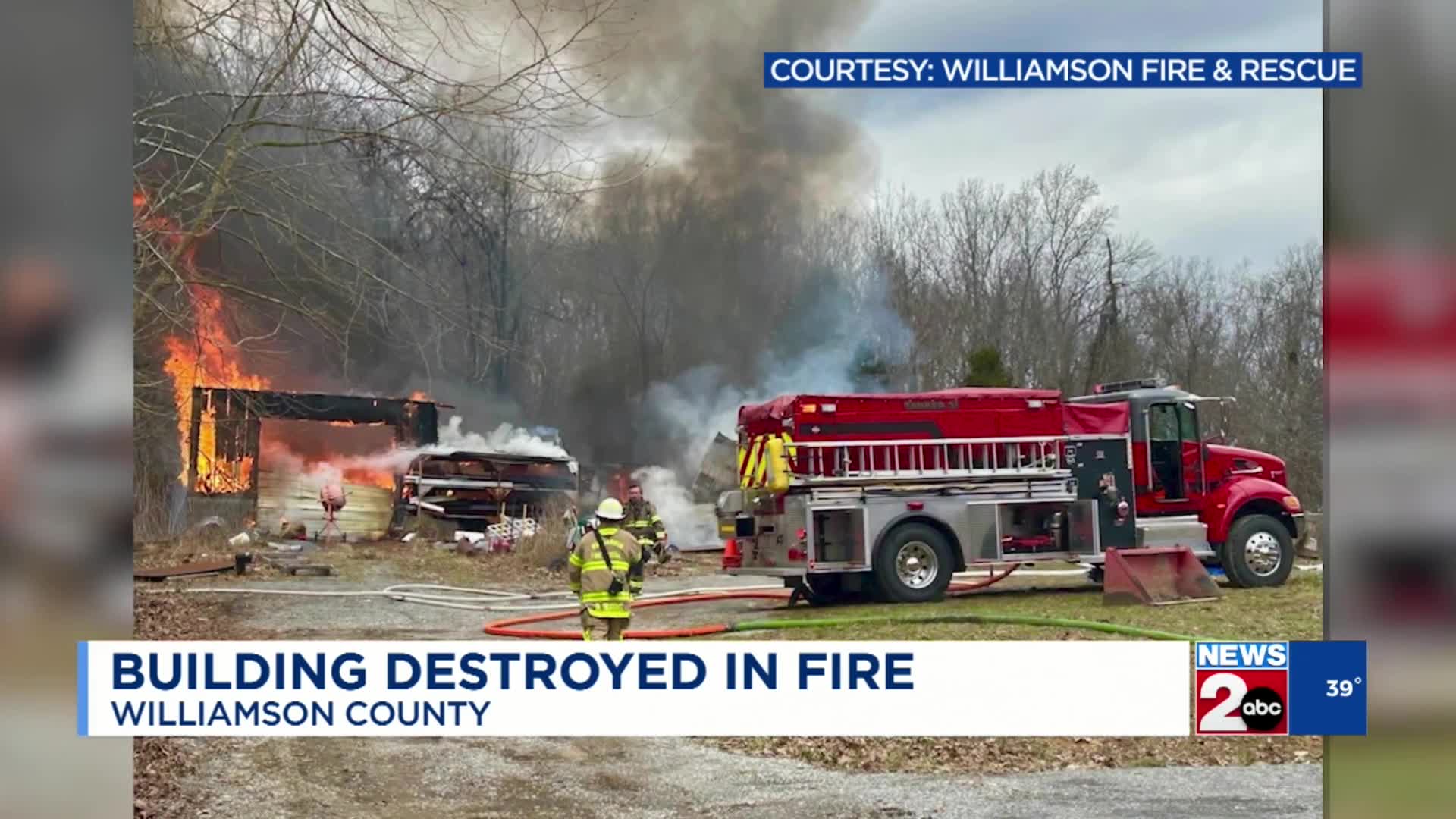 Williamson County building destroyed in fire – WKRN News 2