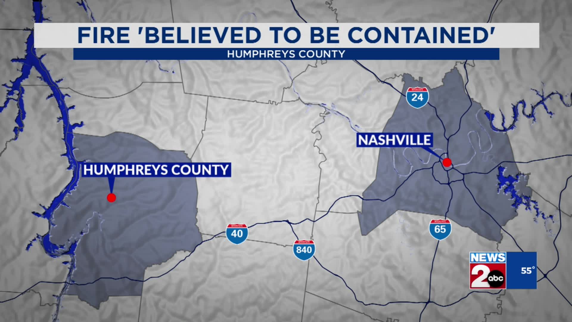Humphreys County fire ‘believed to be contained’ – WKRN News 2