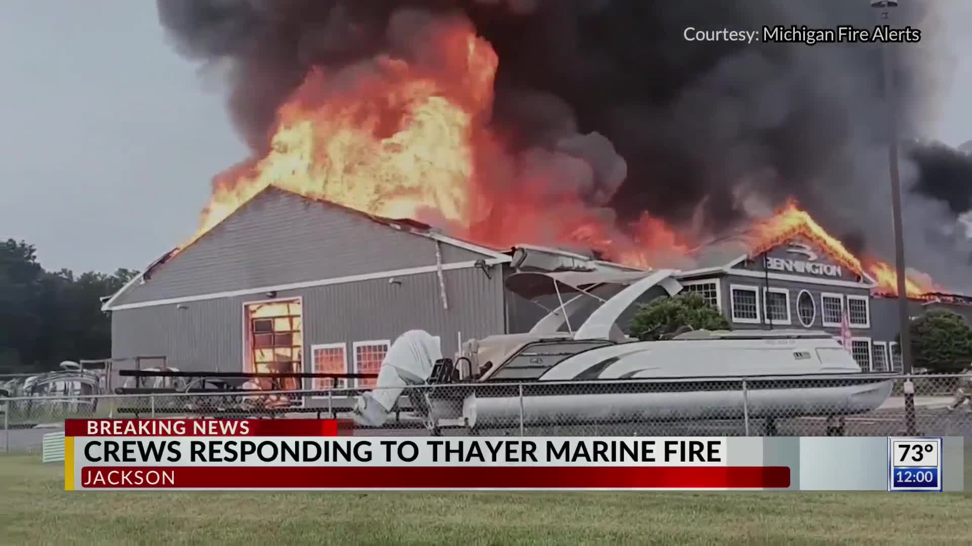 Crews respond to Thayer Marine fire – WLNS 6 News
