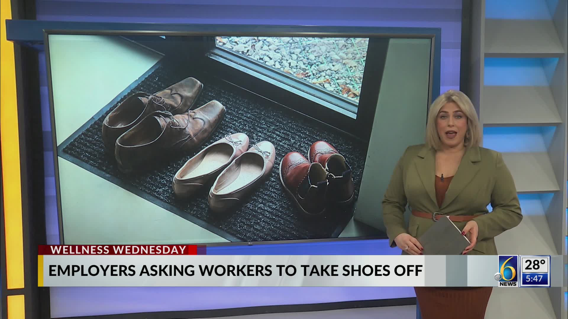 Wellness Wednesday: Shoes-off office – WLNS 6 News