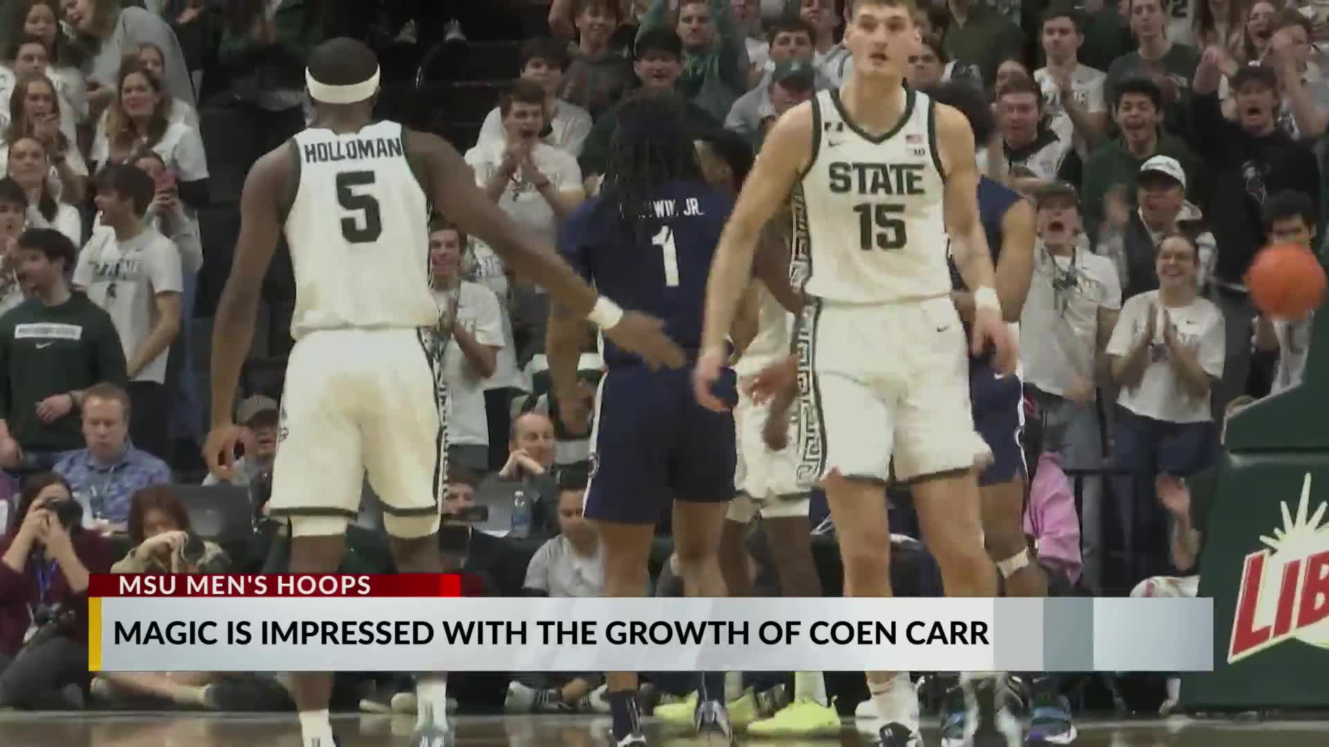 Magic Johnson is impressed with the growth of Michigan State’s Coen ...