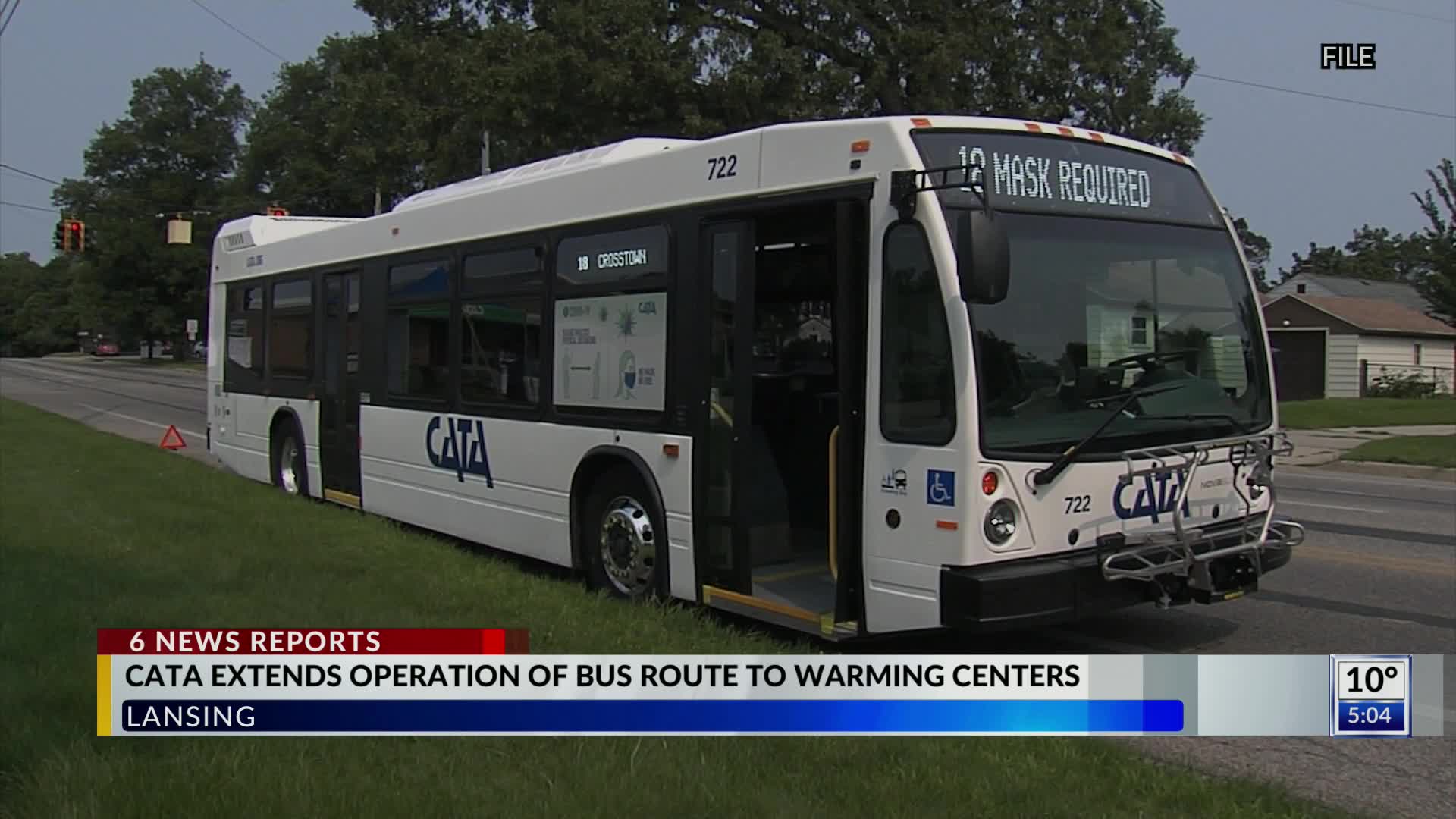 CATA extends operation of bus route to warming centers amid freezing ...