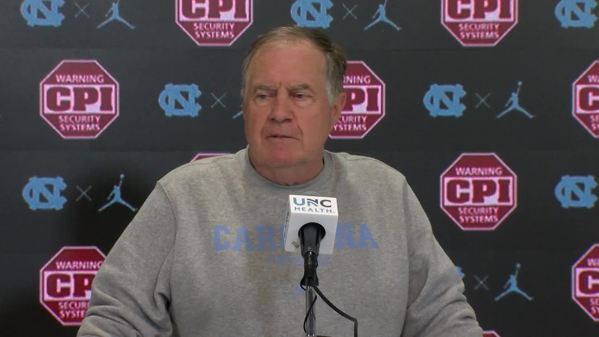 UNC Head Coach Bill Belichick day 1 practice press conference – CBS17.com