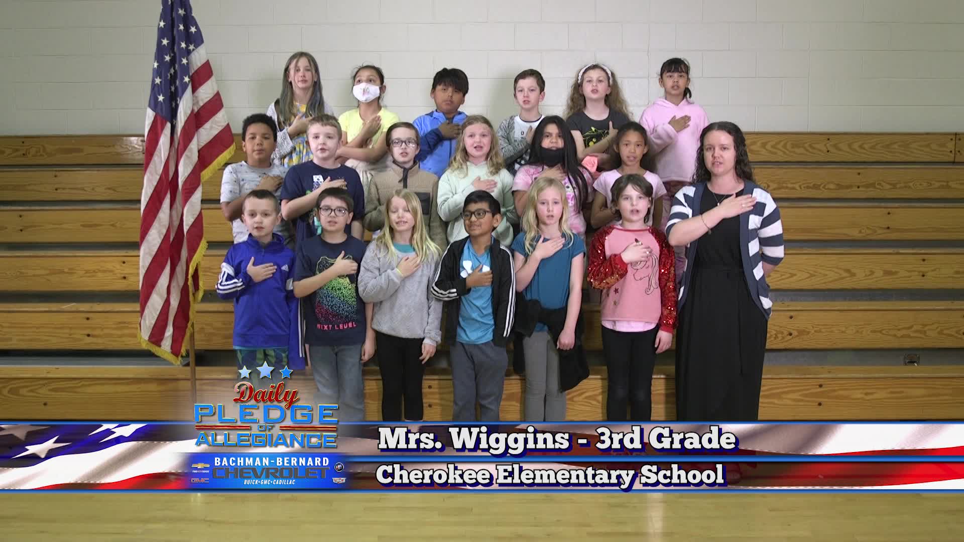 Daily Pledge: Cherokee Elementary – Mrs. Wiggins’ 3rd-Grade Class ...