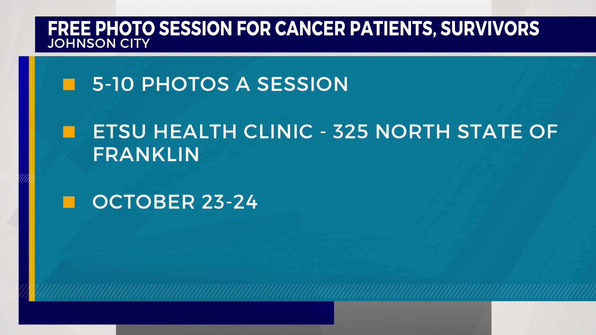 ETSU Health offering free photo session to cancer patients, survivors ...