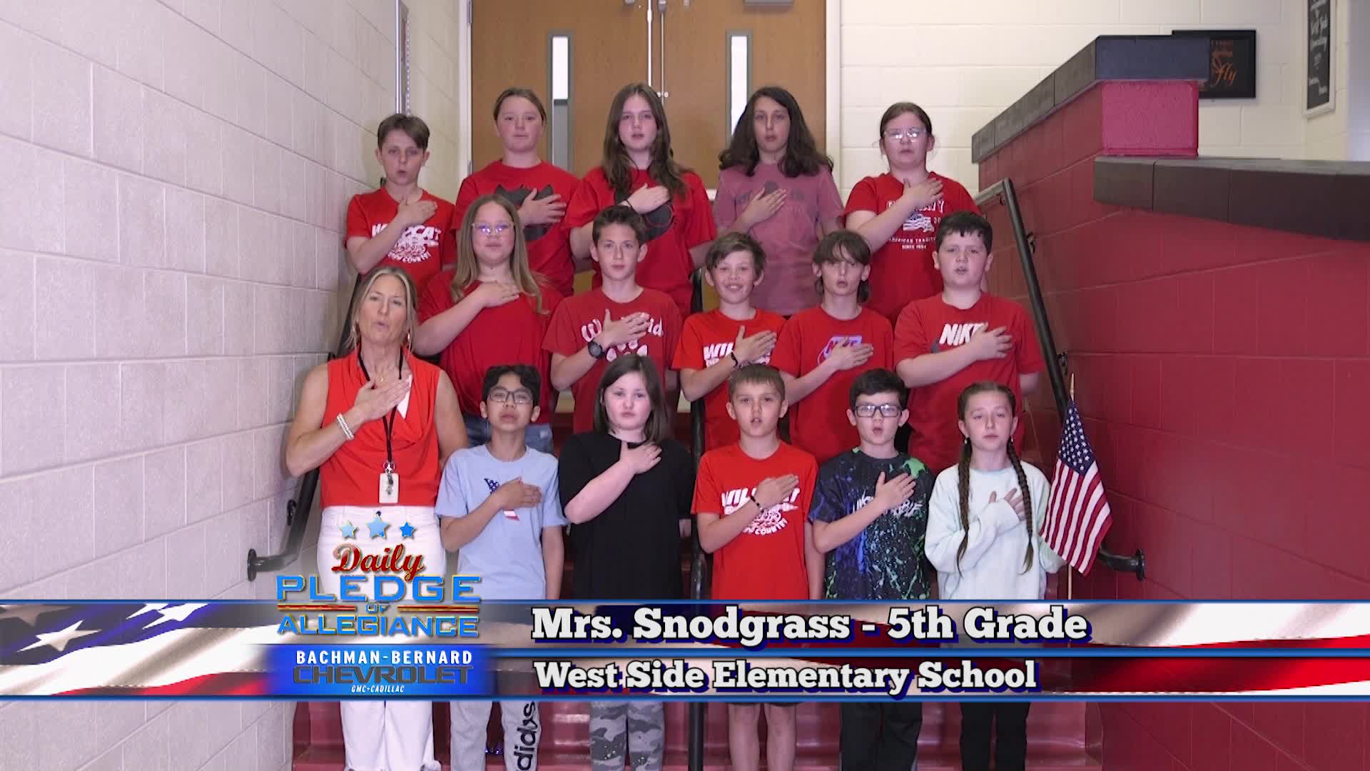 Daily Pledge: West Side Elementary – Mrs. Snodgrass’s 5th-Grade Class – WJHL | Tri-Cities News ...