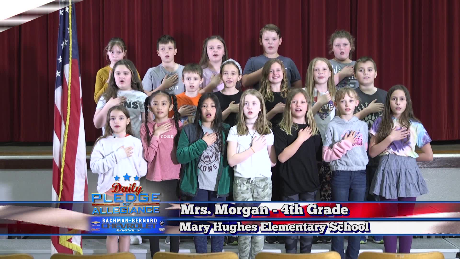 Daily Pledge: Mary Hughes Elementary – Mrs. Morgan’s 4th-Grade Class ...