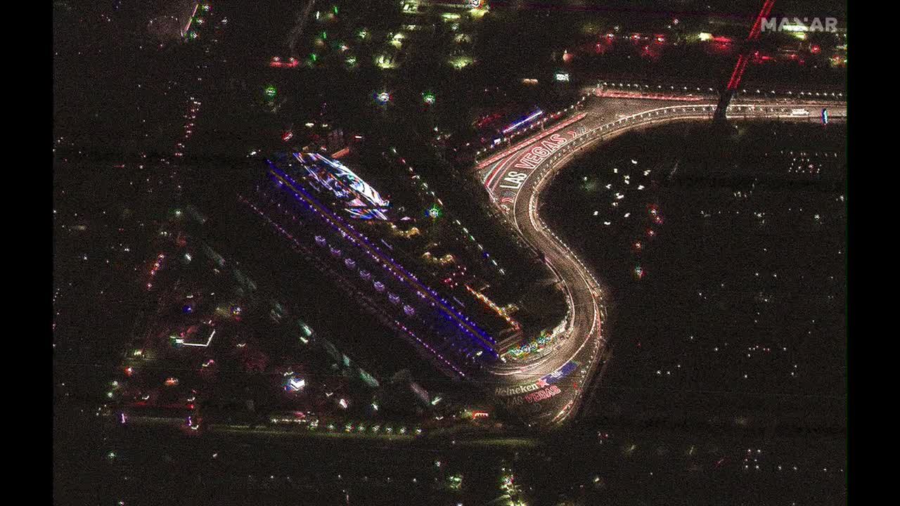 Satellite images show Las Vegas F1 Racetrack ahead of nighttime Grand ...