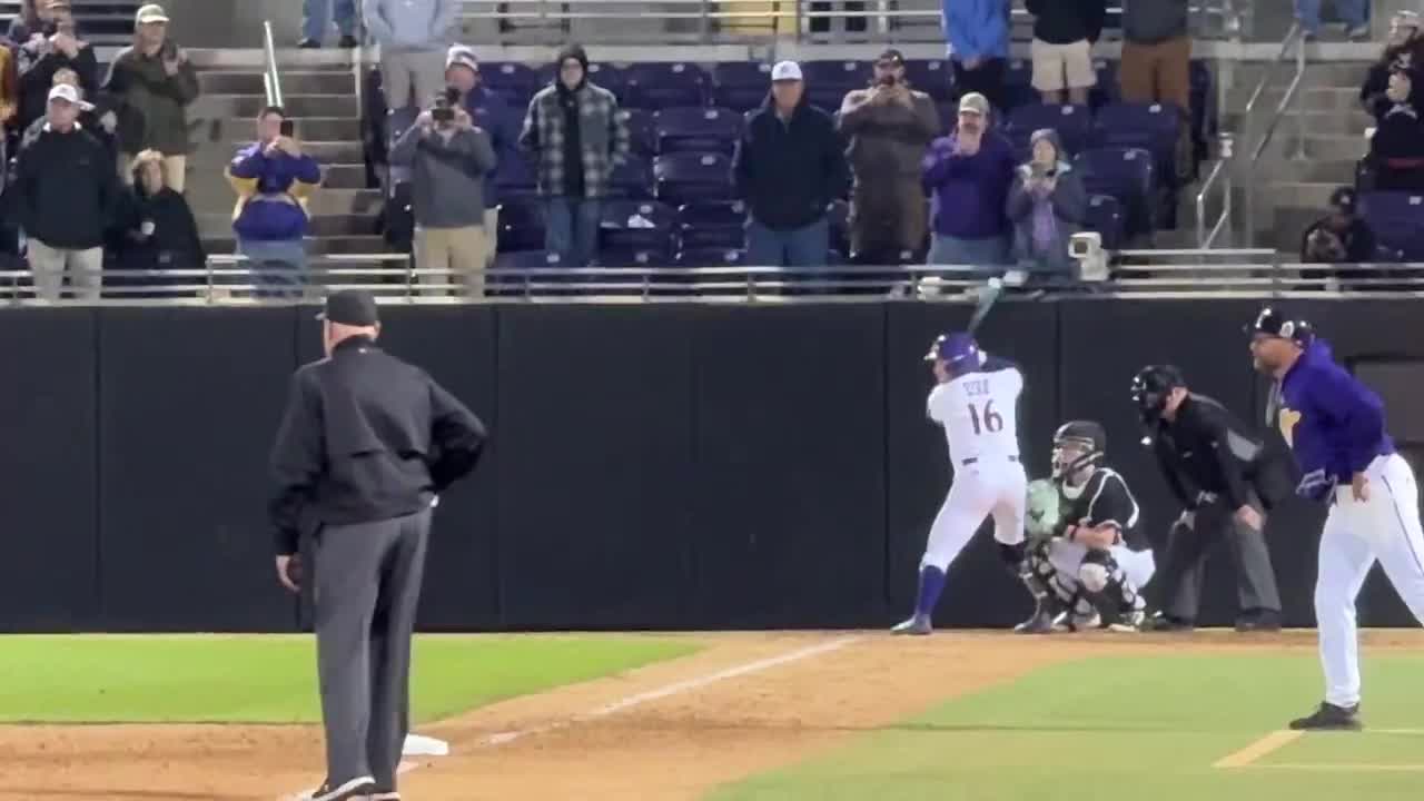 Raw video: Parker Byrd makes history as first D-I player with ...