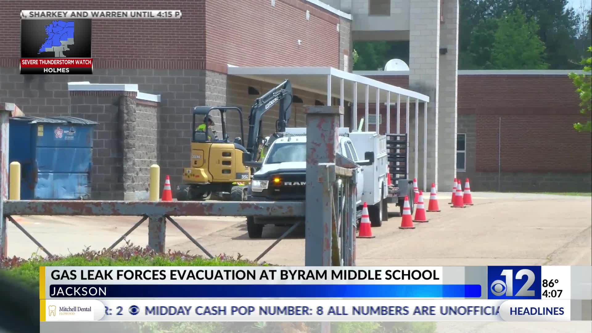 Gas leak forces evacuation at Byram Middle School – WJTV