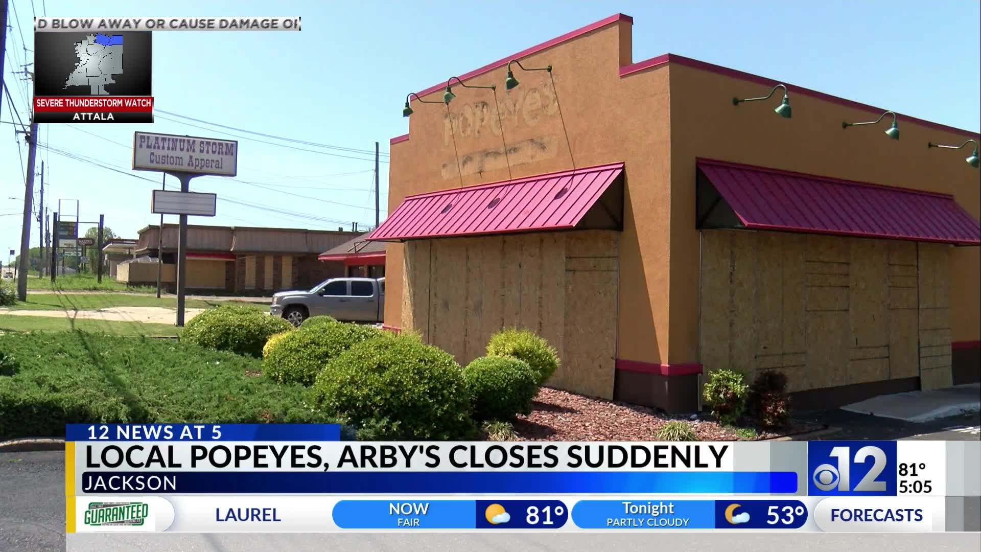 Jackson Popeyes, Arby’s close locations – WJTV