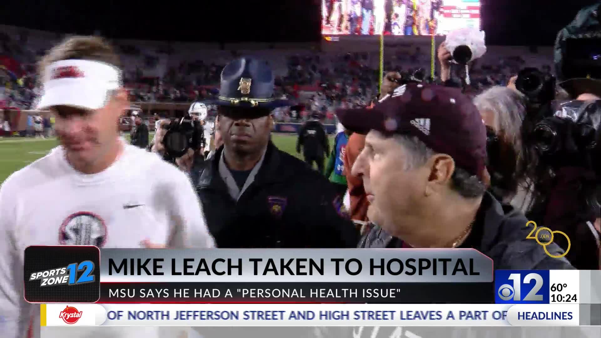 Mississippi State coach Mike Leach hospitalized in Jackson – WJTV