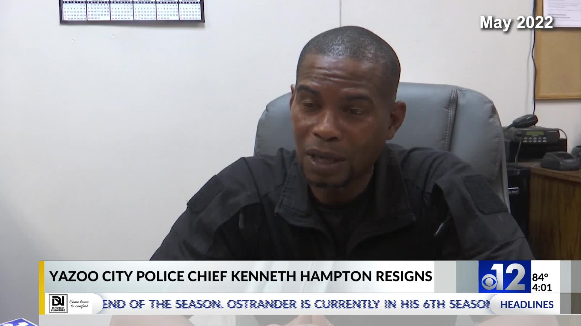 Yazoo City Police Chief Kenneth Hampton resigns – WJTV