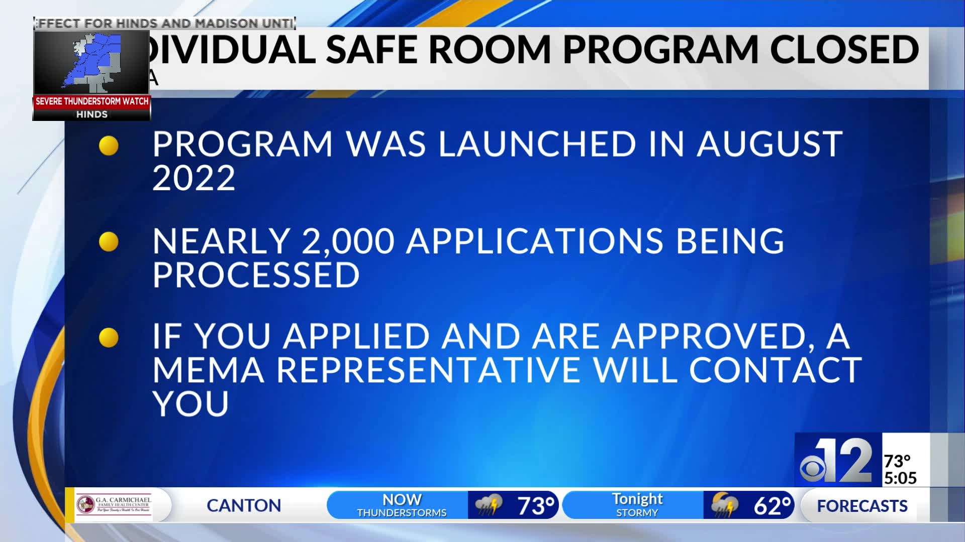 MEMA processes 2,000 applications for safe room program – WJTV