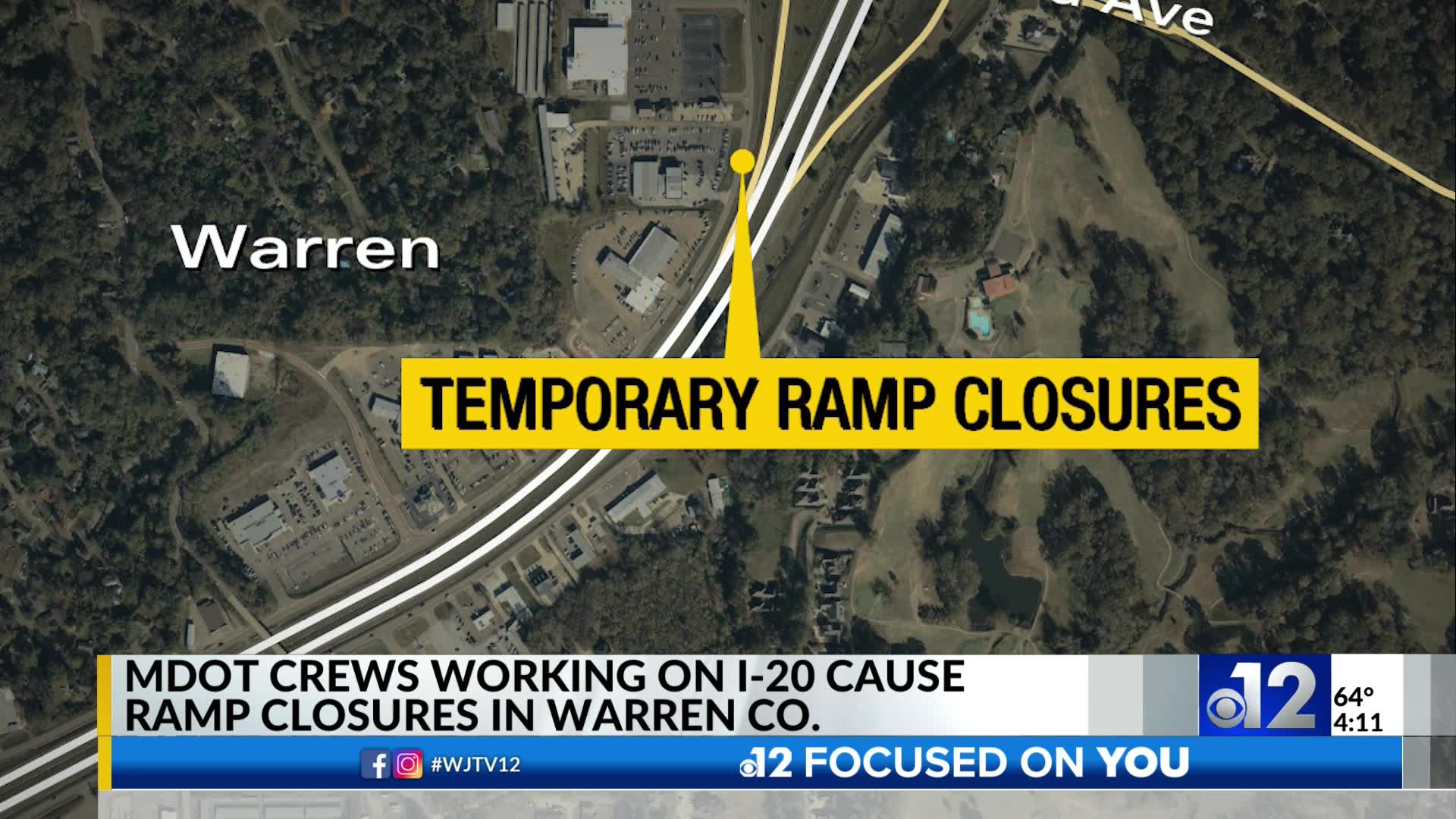 Alternating ramp closures announced for I-20 in Warren County – WJTV