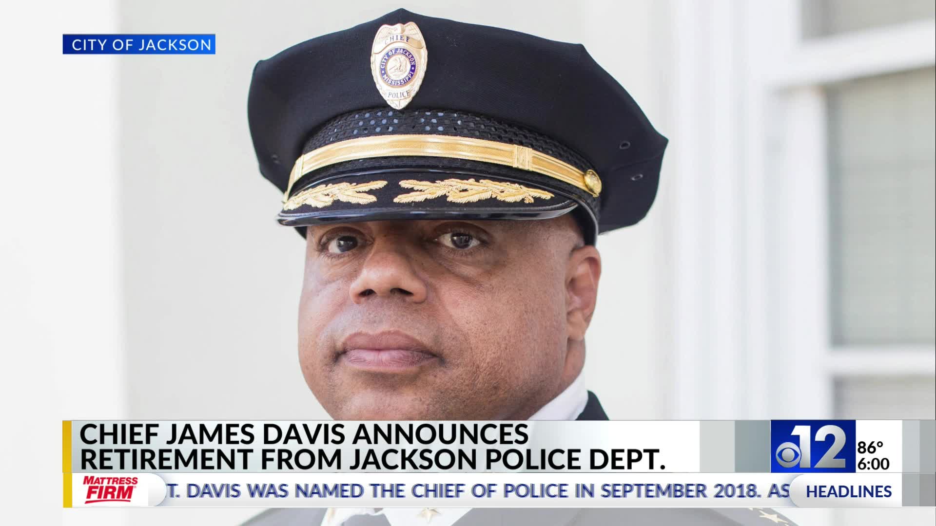 Jackson Police Chief James Davis announces retirement – WJTV