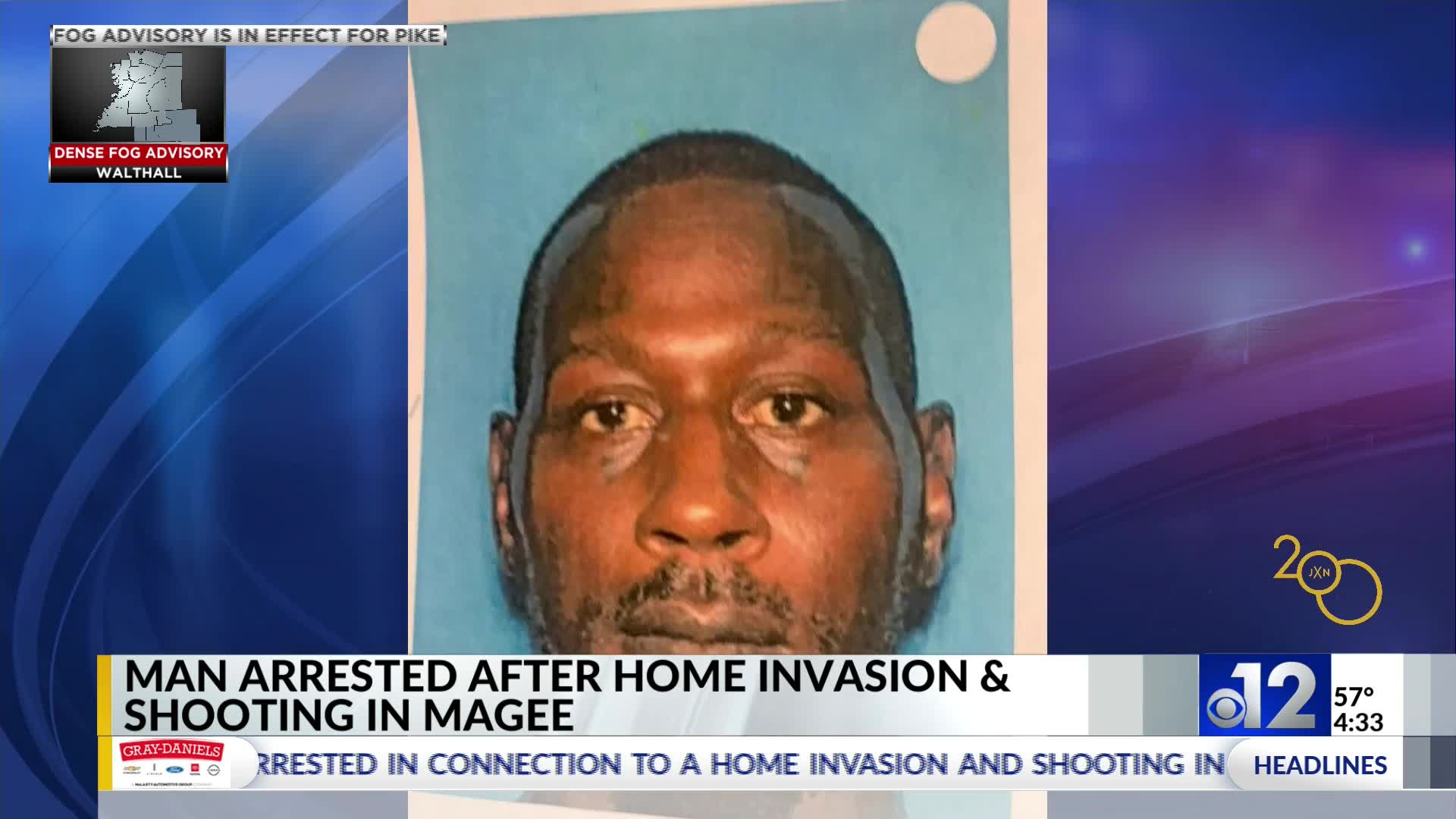 Man arrested after home invasion, shooting in Magee – WJTV
