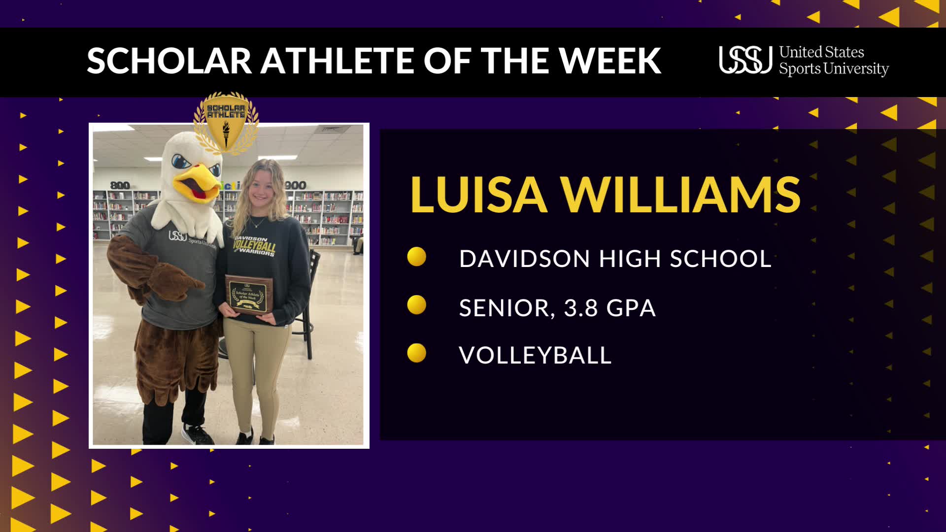 Scholar Athlete of the Week: Luisa Williams of Davidson High School ...