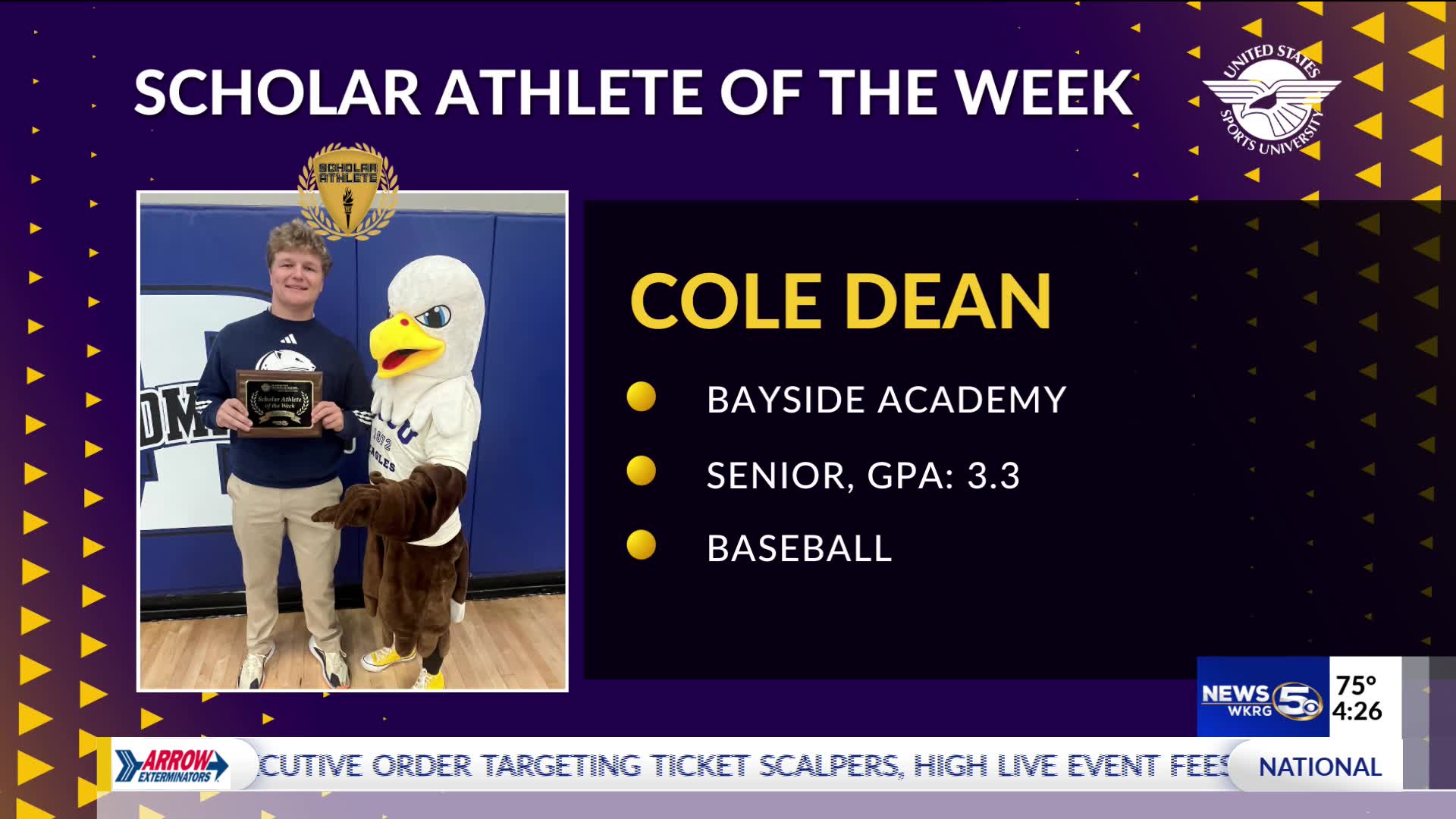 Scholar Athlete of the Week: Cole Dean of Bayside Academy – WKRG News 5
