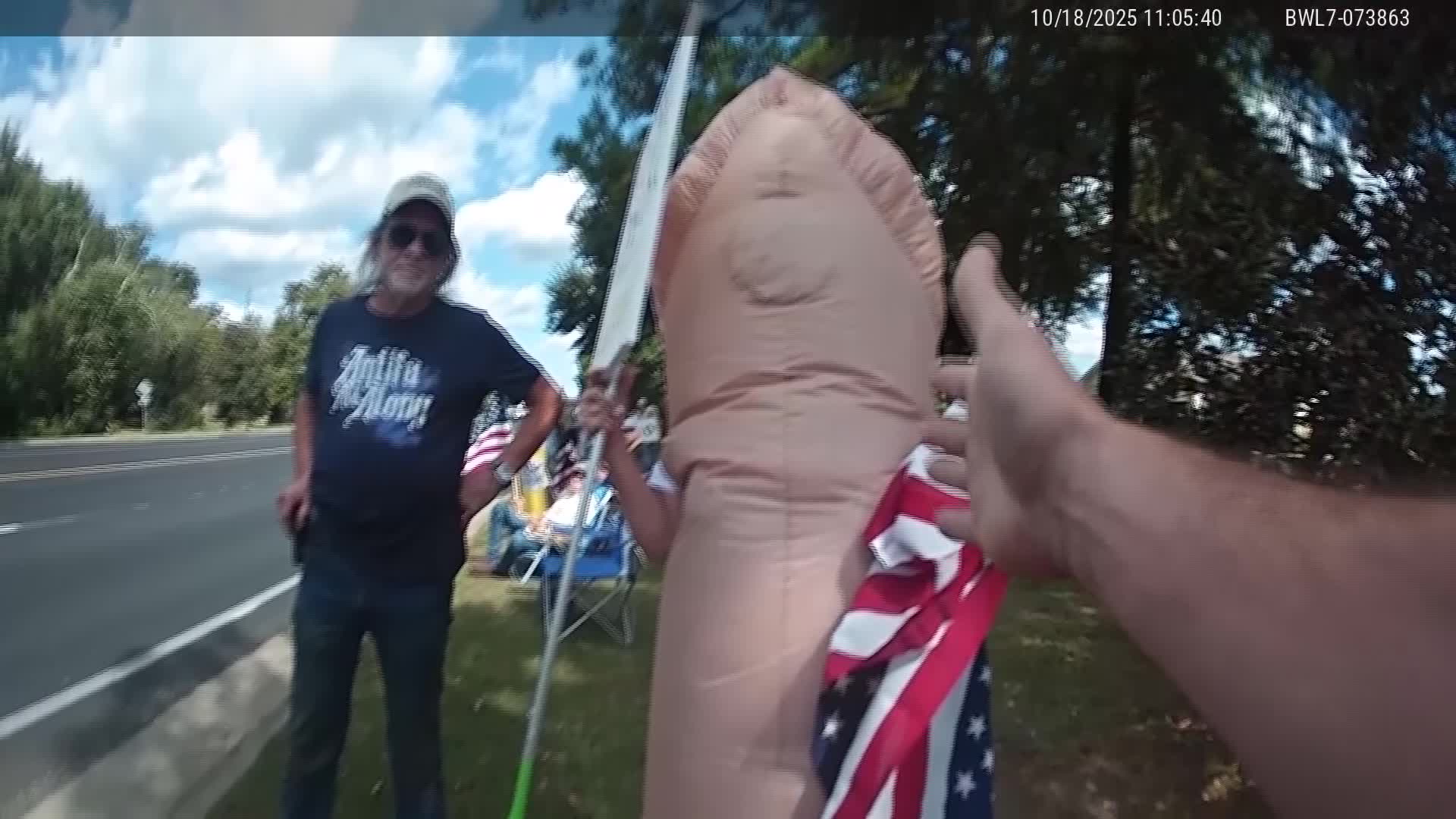 BODY CAM footage released in Fairhope phallic costume protest arrest ...
