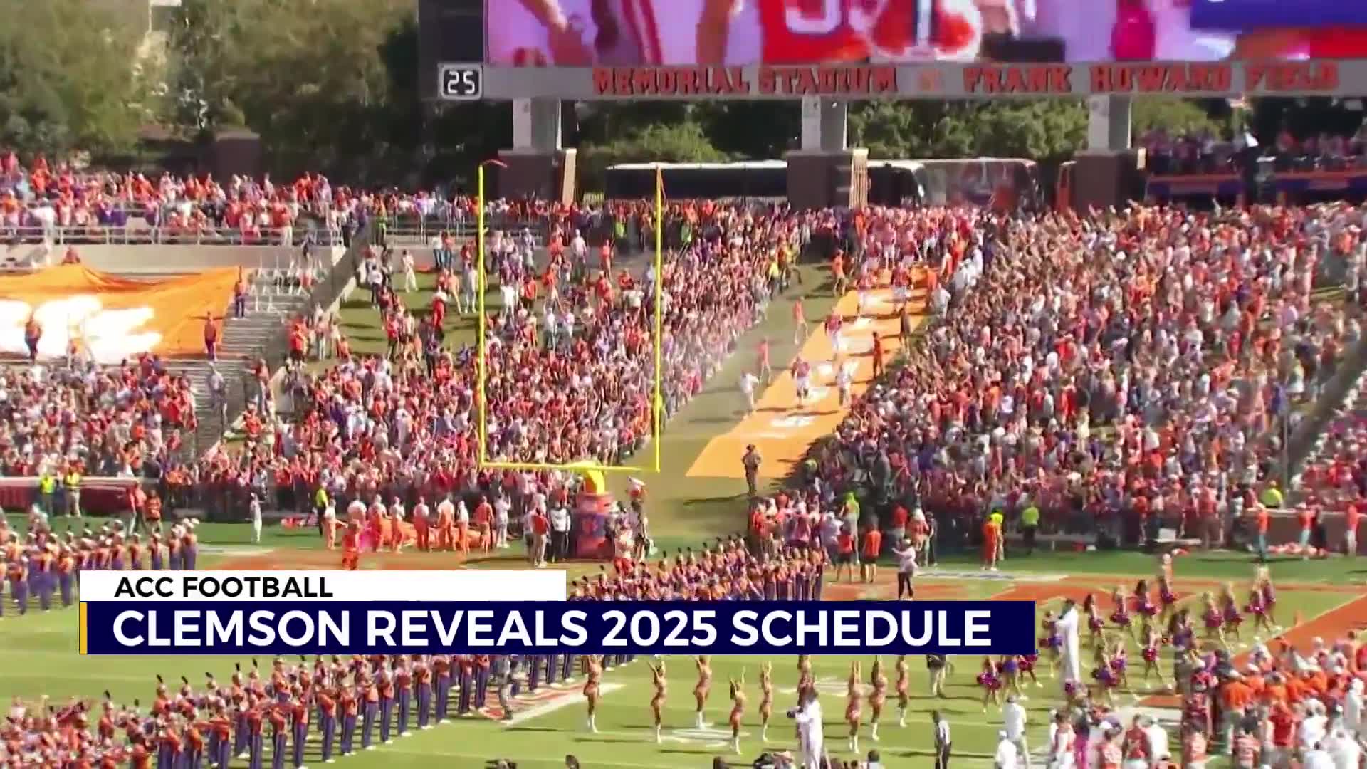 Clemson football announces 2025 schedule with dates and opponents – WJBF