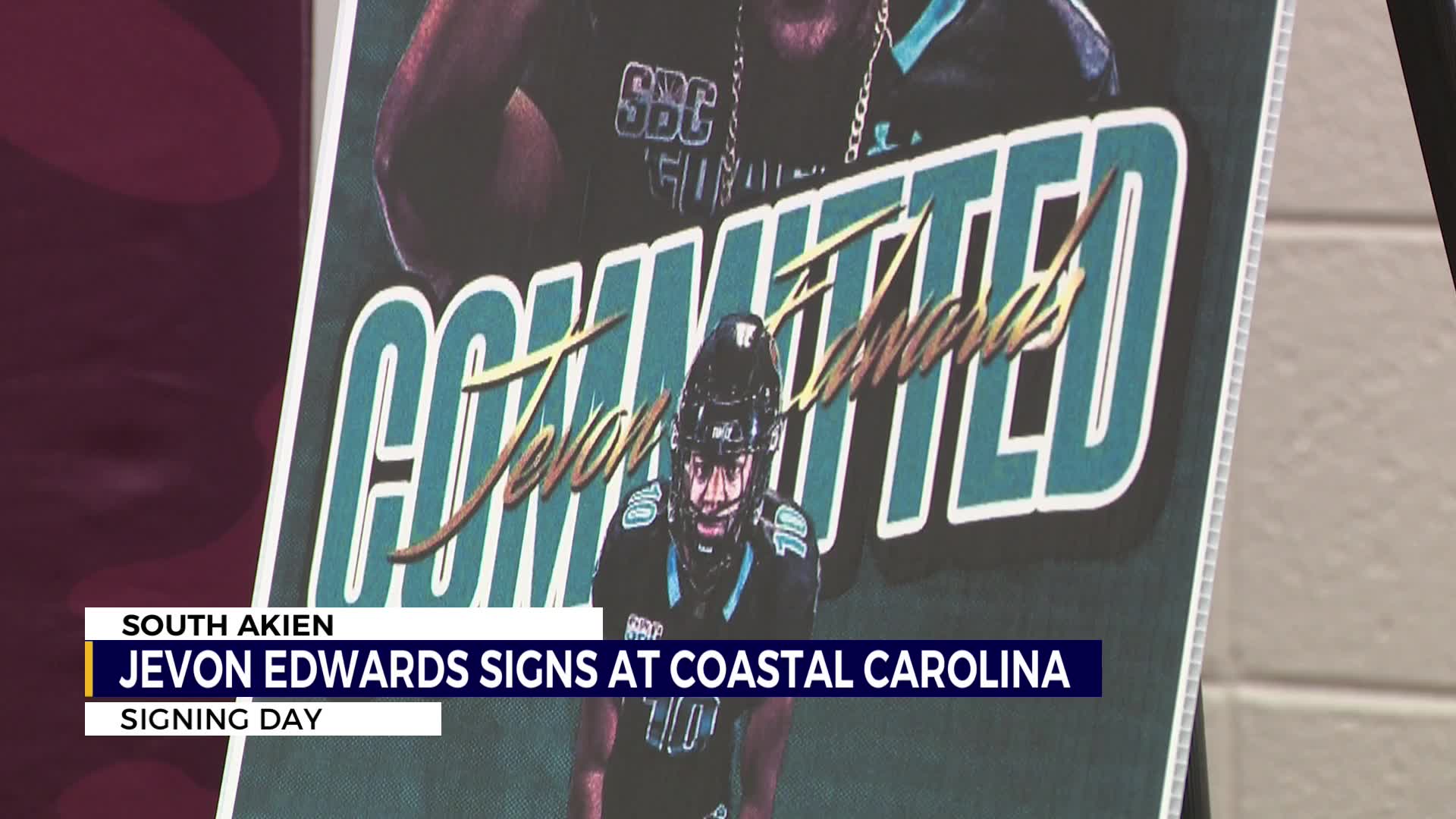 Jevon Edwards signs to play football at Coastal Carolina – WJBF