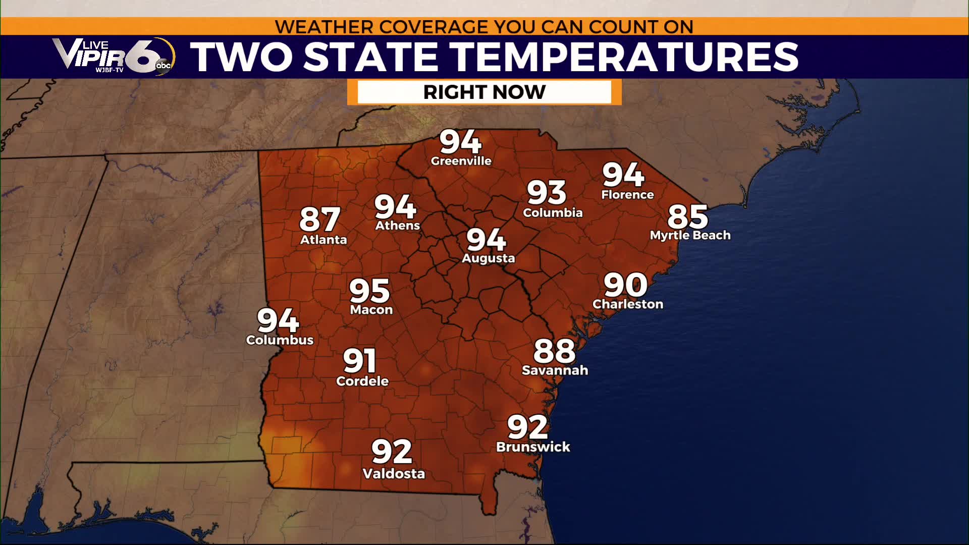 Record heat possible in the CSRA| VIPIR 6 ALERT DAYS Sunday & Monday – WJBF