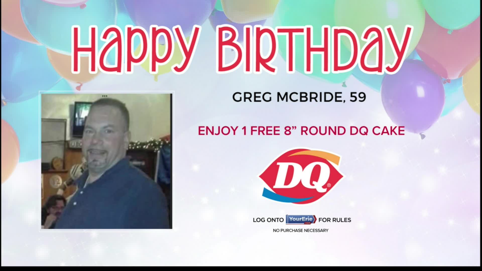 Birthdays: Greg McBride, 59 – WJET/WFXP/YourErie.com