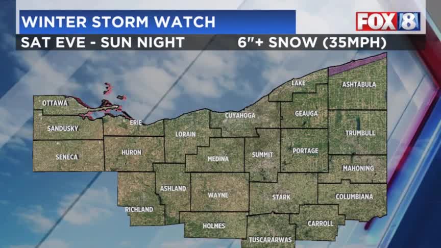 Winter storm watch for Ashtabula Lakeshore County – Fox 8 Cleveland WJW