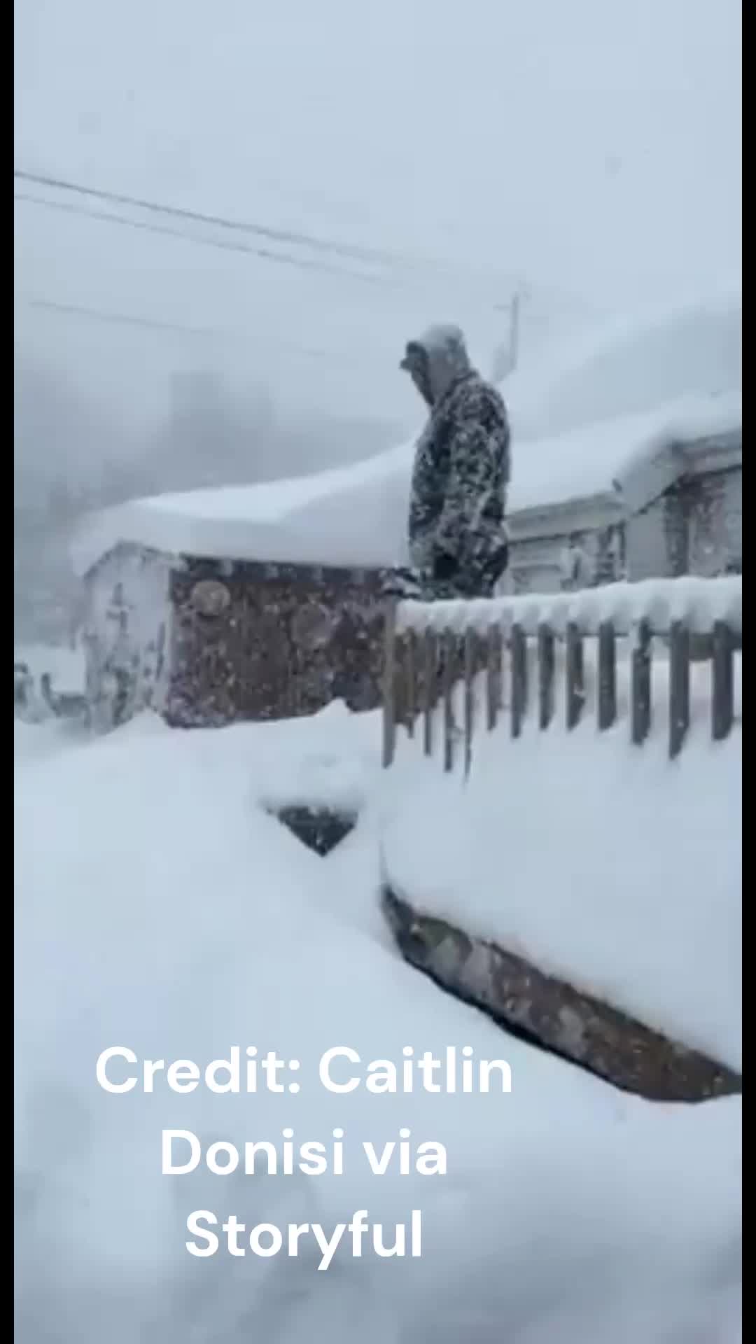 Man Dives Into Snow as Major Storm Hits Western New York (Credit ...