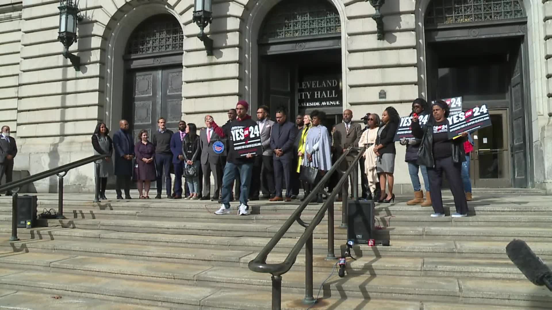 Black Lives Matter protester interrupts Mayor Bibb with horn – Fox 8 ...