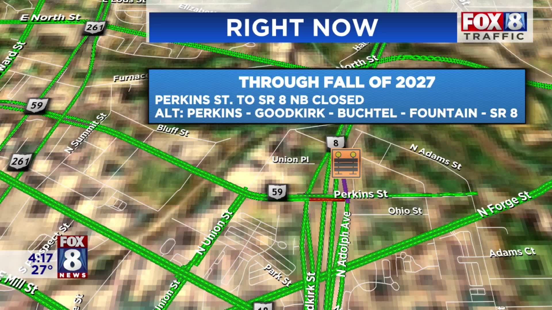 TRAFFIC ALERT: Construction changes to SR 8 over the weekend – Fox 8 ...