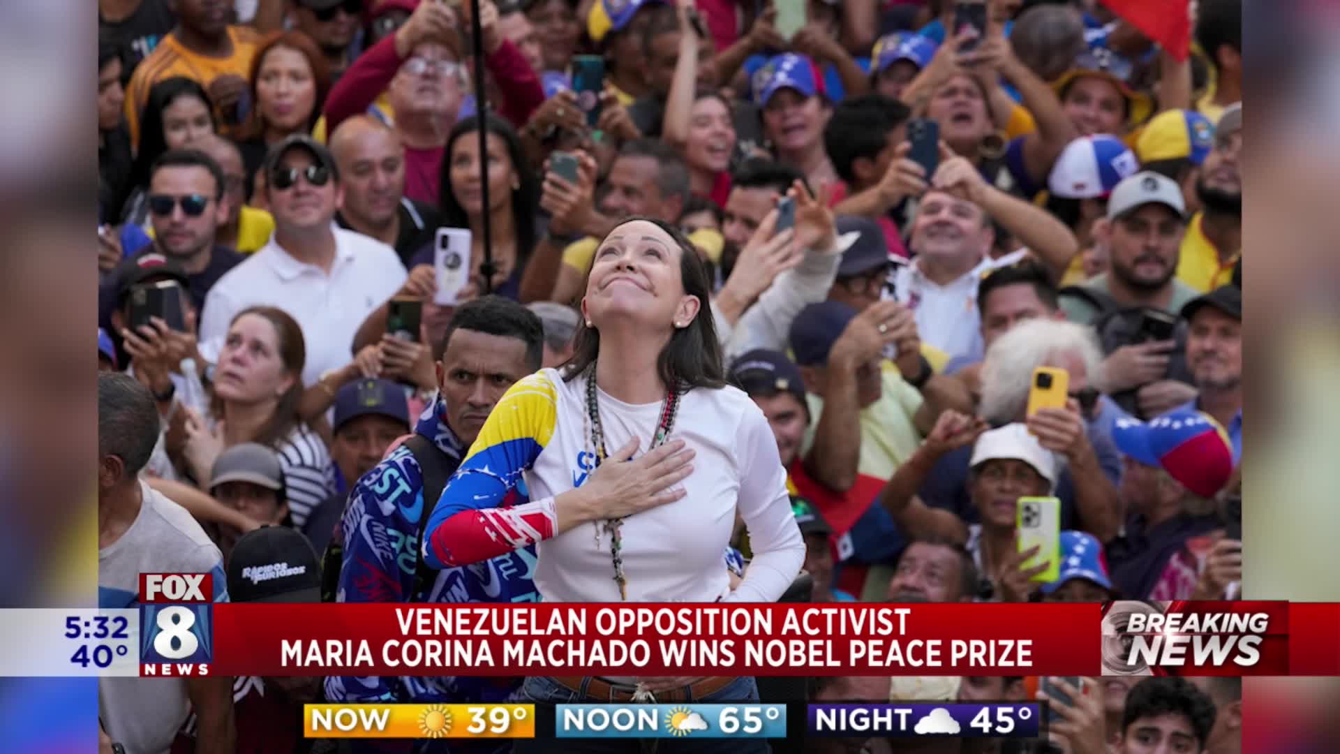 María Corina Machado of Venezuela wins the Nobel Peace Prize – Fox 8 ...