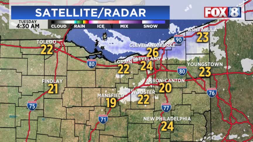 Weather Clickable: A quick 3-6″ of snow — who will see it – Fox 8 ...