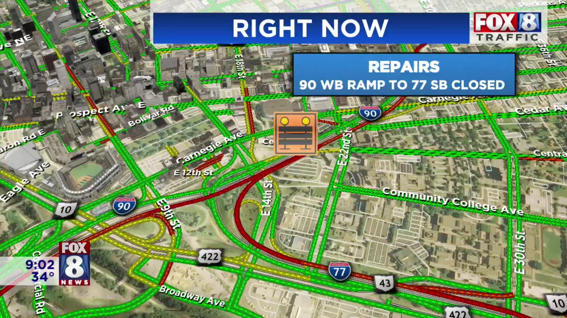 TRAFFIC ALERT: I-90 to I-77 closed for emergency repairs – Fox 8 ...