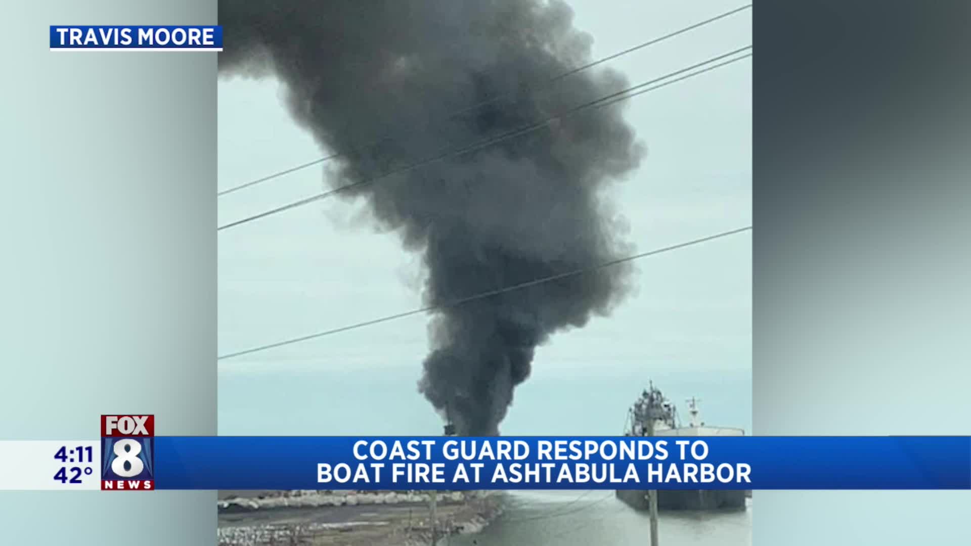 PHOTOS: Commercial boat on fire in Ashtabula Harbor – Fox 8 Cleveland WJW
