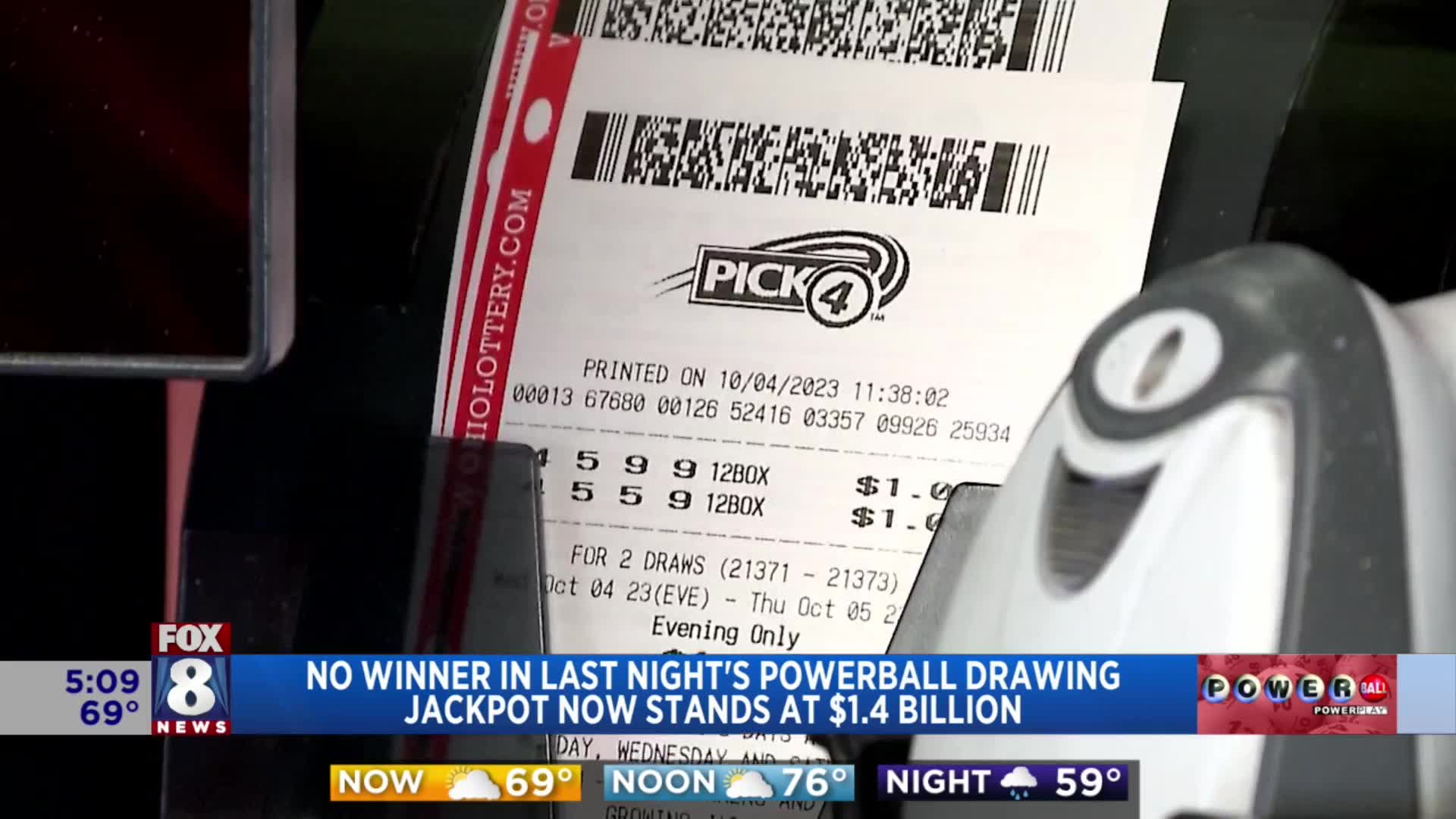 Powerball jackpot up to $1.4 billion – Fox 8 Cleveland WJW
