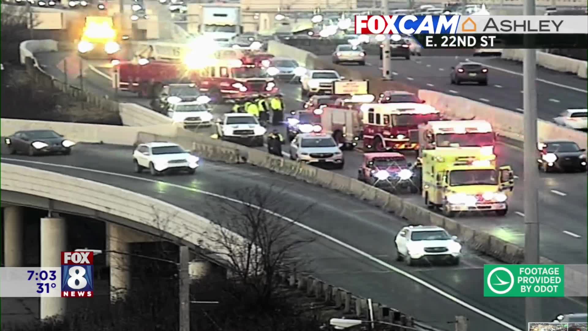 TRAFFIC ALERT: Crash blocking traffic on Innerbelt Bridge – Fox 8 ...