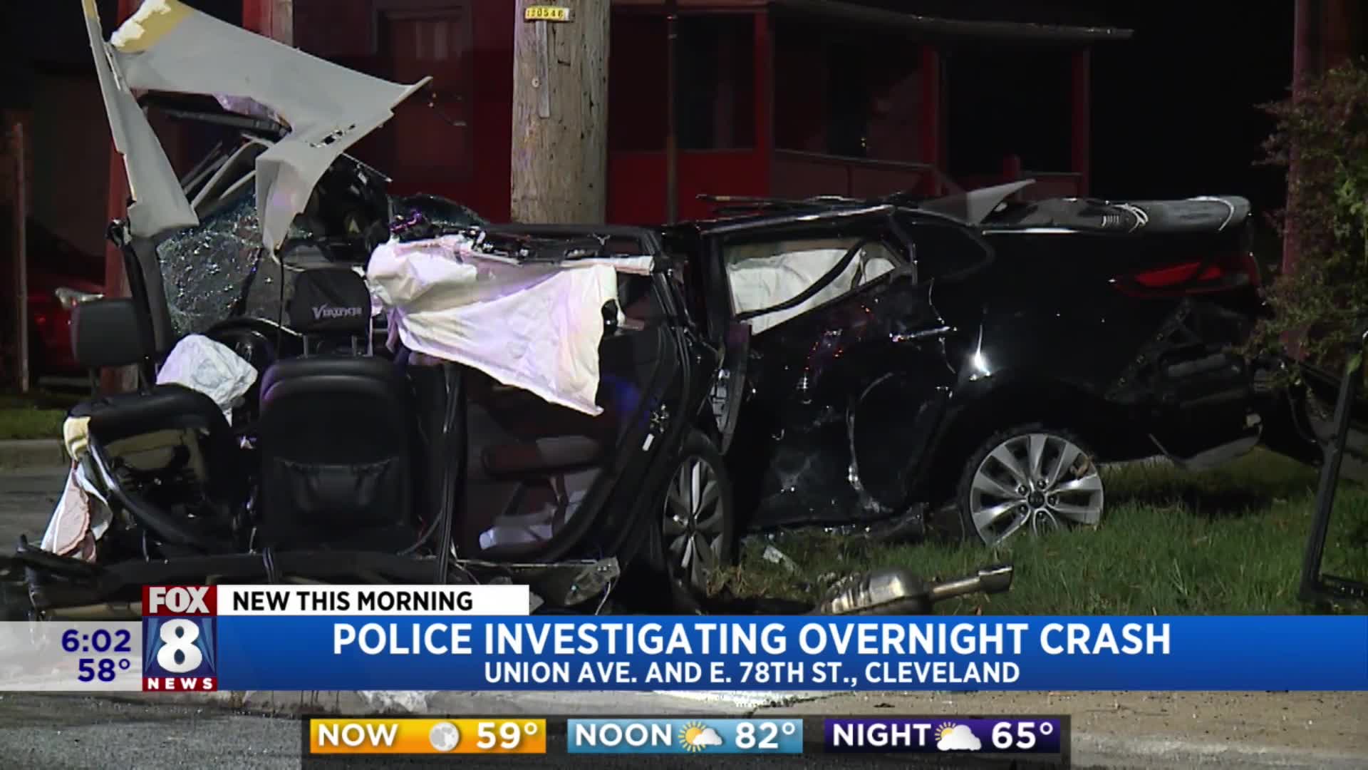 Car cut in half in early morning crash – Fox 8 Cleveland WJW