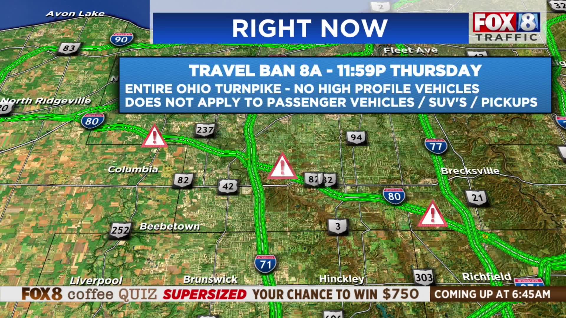Travel ban issued for Ohio Turnpike – Fox 8 Cleveland WJW