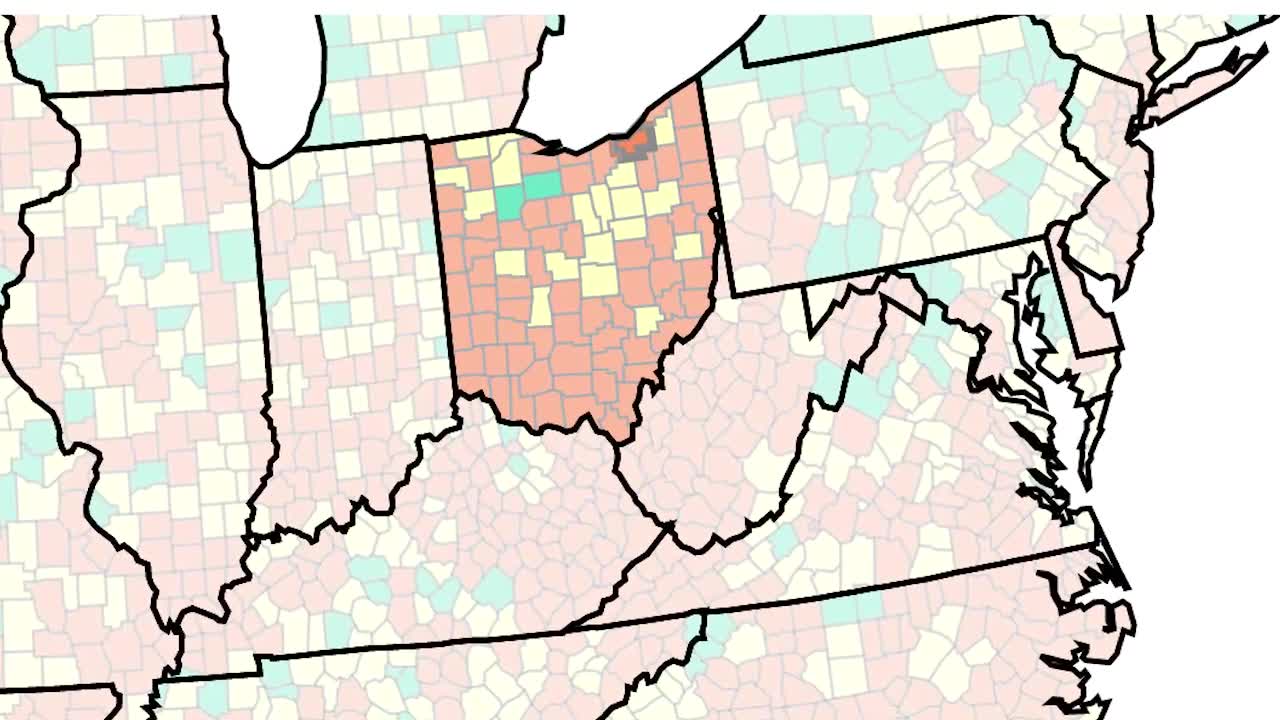 More counties have high COVID spread in Ohio – Fox 8 Cleveland WJW