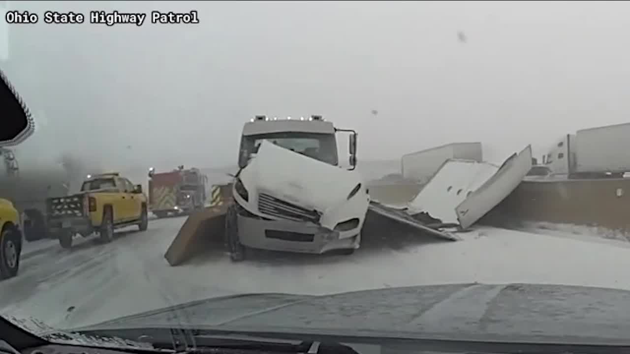 New video: State troopers, first responders help drivers in deadly Ohio ...