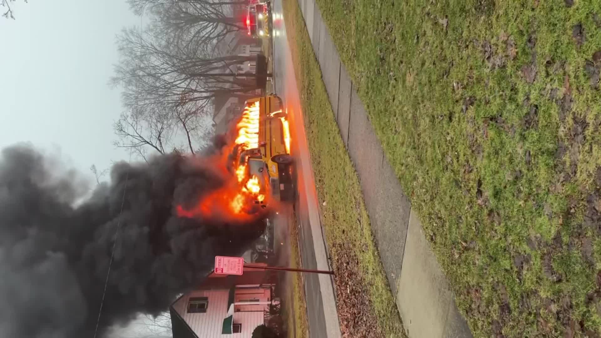 WATCH: Cleveland Heights school bus catches on fire – Fox 8 Cleveland WJW