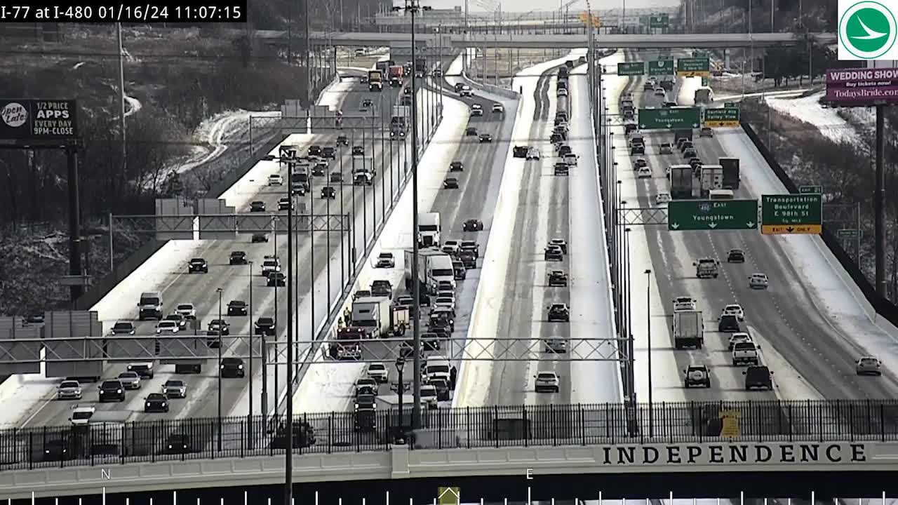 Icy I-480 bridge causes multiple crashes – Fox 8 Cleveland WJW