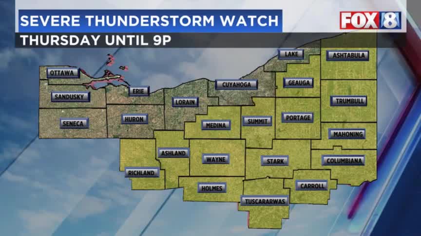 Severe storm warnings, watches in effect – Fox 8 Cleveland WJW