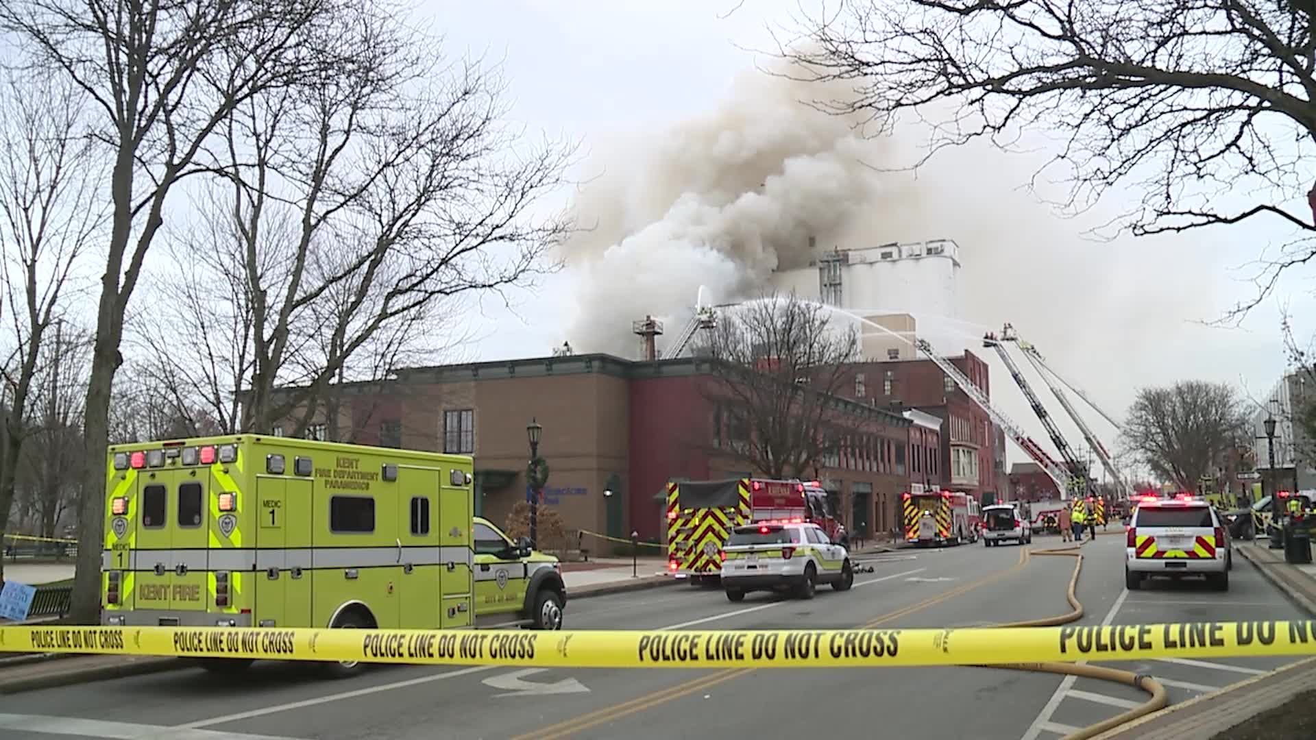 A very close call: Kent firefighters were inside burning mill during ...