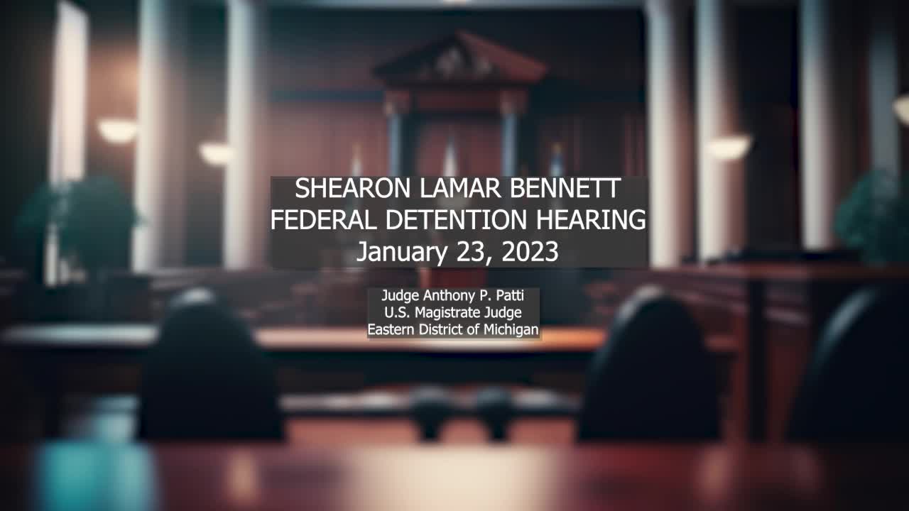 July 23, 2023 SHEARON LAMAR BENNETT FEDERAL DETENTION HEARING – FOX8 WGHP