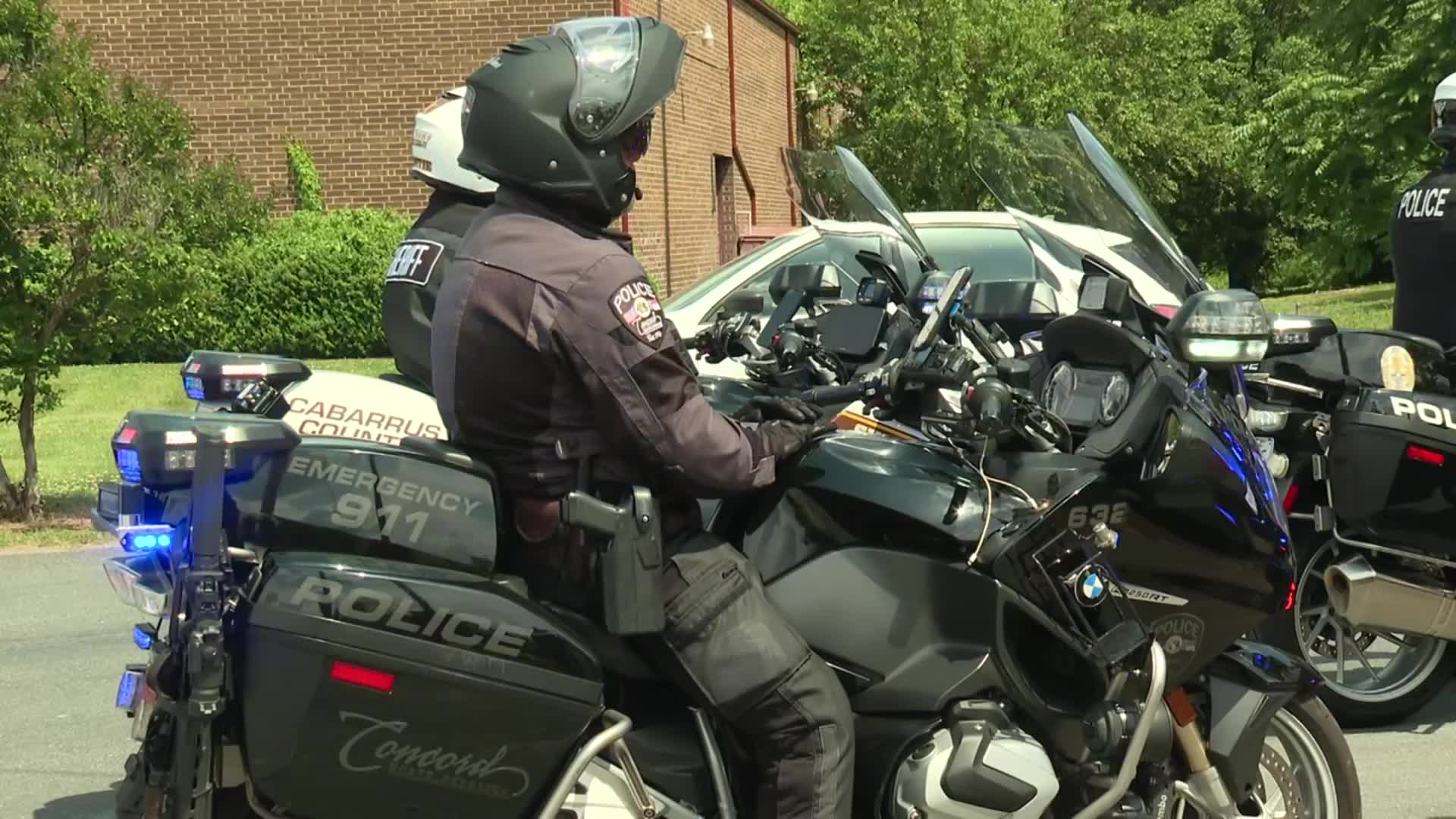 Raw Footage: Procession for NC Dept. of Corrections Officer Sam Poloche ...